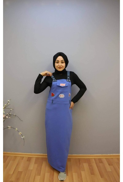 Moodbasic Blues Salopet Tulum Elbise