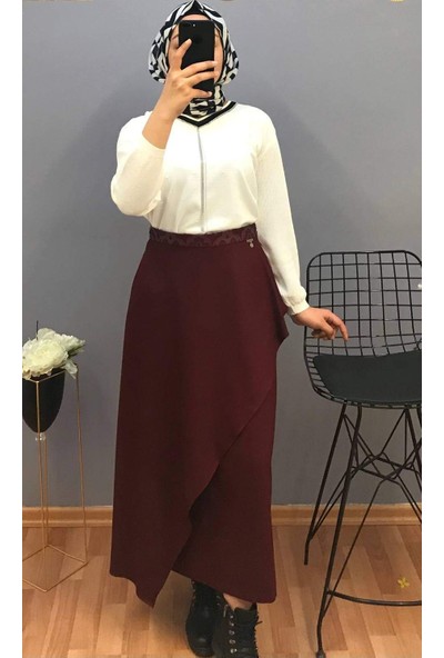 KAYRA Kadın Bordo Etek