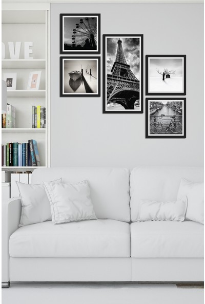 Cadran 5 Parçalı Çerçeve Görünümlü Mdf Tablo Seti ATF205