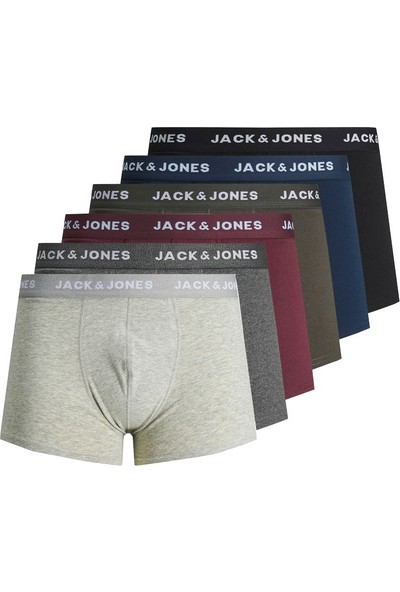 Jack Jones Erkek 6 Adet Süper Boxer 12189935