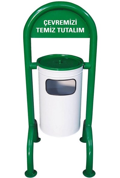 Uzel Dört Ayaklı Dış Mekan Bahçe Çöp Kovası