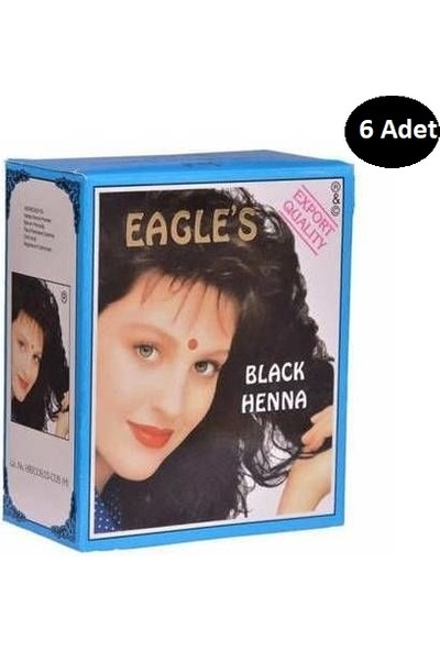 Eagles Kestane Hint Kınası 6'lı Paket Black Henna
