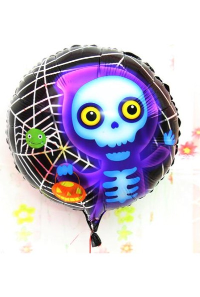 Tuuverse Parti Malzemeleri Halloween Iskelet Hayalet Folyo Balon 18 Inç