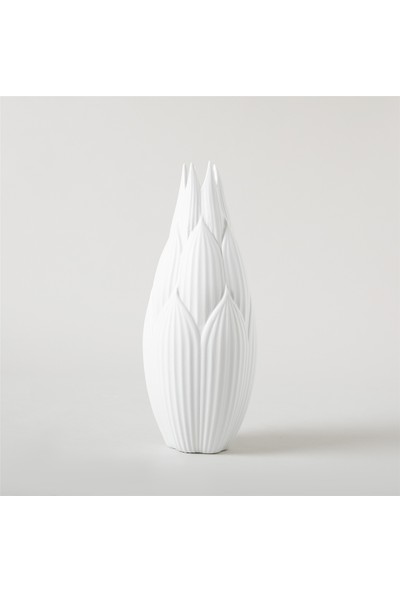 Chakra Belle Vazo 15X28 cm Beyaz Chakra Belle Vazo 15X28 cm Beyaz