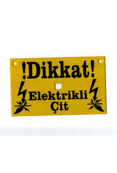 Plastik Uyarı Levhası (Reklamsız) Dikkat Elektrikli Çit Plastik Uyarı Levhası (Reklamsız) Dikkat Elektrikli Çit
