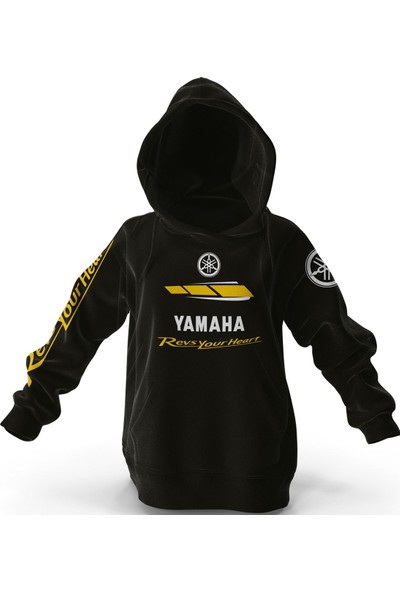 Road Life Yamaha 60 Th Anniversary Ön Arka Baskılı Kanguru Sweatshirt
