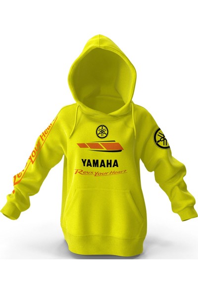 Road Life Yamaha 60 Th Anniversary Ön Arka Baskılı Kanguru Sweatshirt