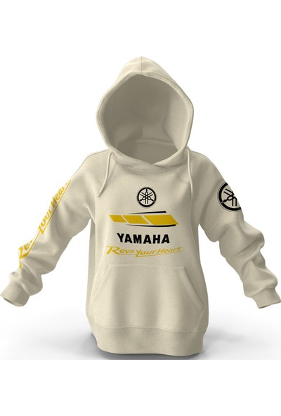 Road Life Yamaha 60 Th Anniversary Ön Arka Baskılı Kanguru Sweatshirt