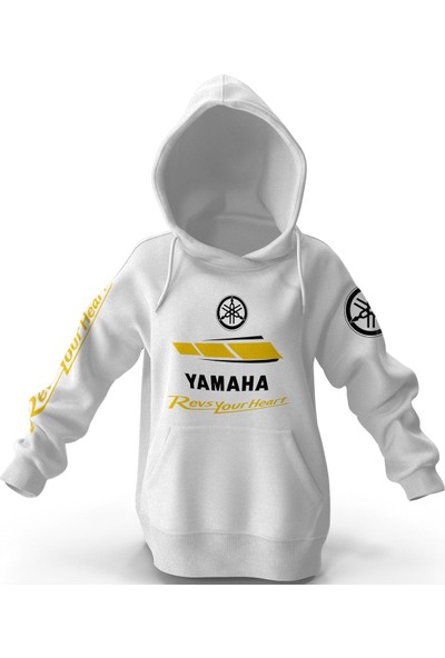 Road Life Yamaha 60 Th Anniversary Ön Arka Baskılı Kanguru Sweatshirt