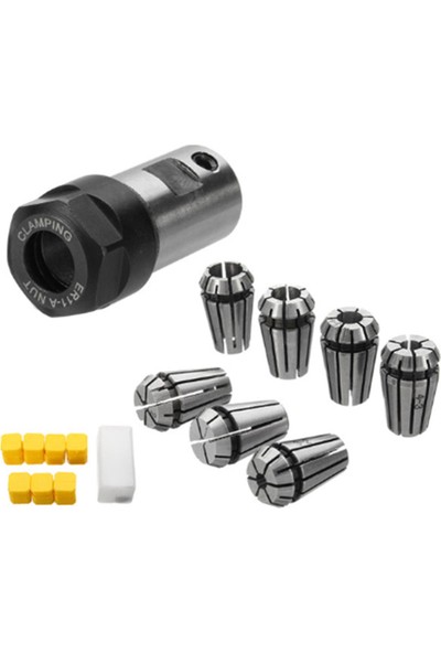 Guangdong Spirit 7 Adet ER11 1-7mm Yaylı Pensler, ER11A 5mm Motor Mili Tutucu Uzatma Çubuğu ile Guangdong Spirit 7 Adet ER11 1-7mm Yaylı Pensler, ER11A 5mm Motor Mili Tutucu Uzatma Çubuğu ile