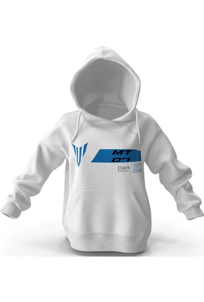 Road Life Yamaha Mt-07 Ön Arka Baskılı Kanguru Sweatshirt