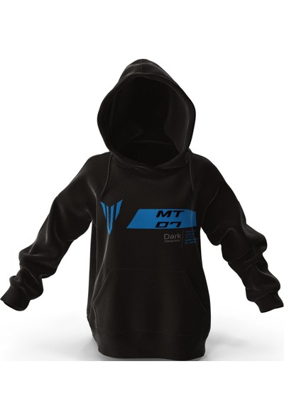 Road Life Yamaha Mt-07 Ön Arka Baskılı Kanguru Sweatshirt