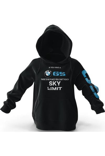 Road Life Bmw Sky Is The Limit Ön Arka Baskılı Kanguru Sweatshirt