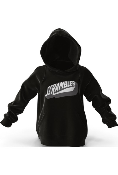 Road Life Ducati Scrambler Ön Arka Baskılı Kanguru Sweatshirt