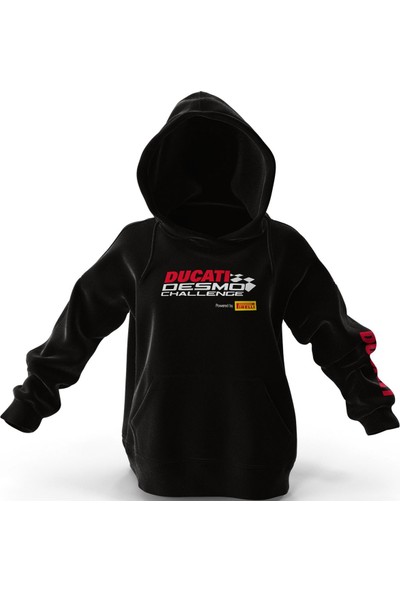 Road Life Ducati Desmo Challenge Ön Arka Baskılı Kanguru Sweatshirt
