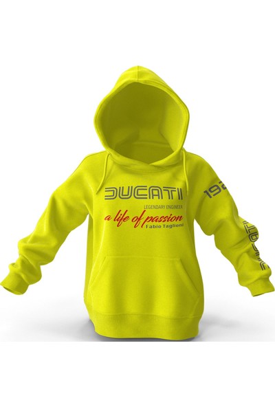 Road Life Ducati Legendary Engineer Fabio Taglioni Ön Arka Baskılı Kanguru Sweatshirt Road Life Ducati Legendary Engineer Fabio Taglioni Ön Arka Baskılı Kanguru Sweatshirt
