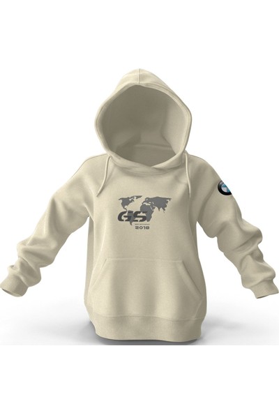 Road Life Bmw Gs Ön Arka Baskılı Kanguru Sweatshirt