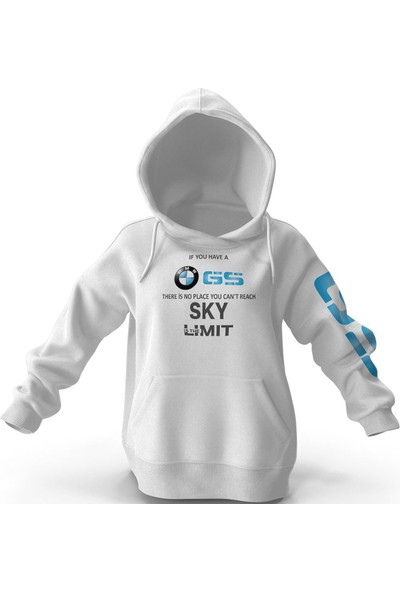 Road Life Bmw Sky Is The Limit Ön Arka Baskılı Kanguru Sweatshirt