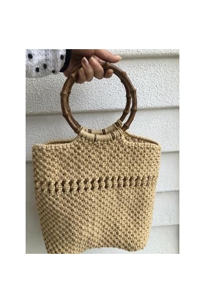 Bayan El Çantası Makrome Örgü