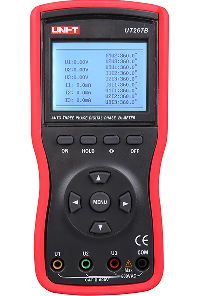 Unit UT-267B Akıllı 3 Fazlı Kelepçe Voltammetre Unit UT-267B Akıllı 3 Fazlı Kelepçe Voltammetre