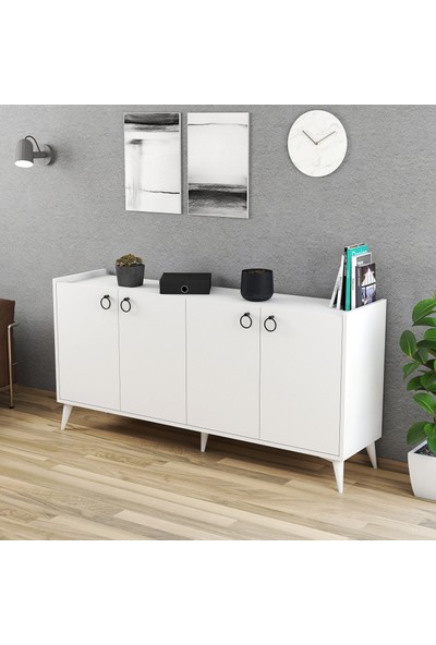 Leaf Home Leo Konsol 165 cm Yemek Odası Ofis Salon Ünite Leaf Home Leo Konsol 165 cm Yemek Odası Ofis Salon Ünite