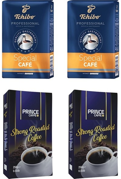 Tchibo Prince Caffe Strong Roasted Filtre Kahve 2 x 250 gr + Profesional Special Filtre Kahve 2 x 250 gr Tchibo Prince Caffe Strong Roasted Filtre Kahve 2 x 250 gr + Profesional Special Filtre Kahve 2 x 250 gr