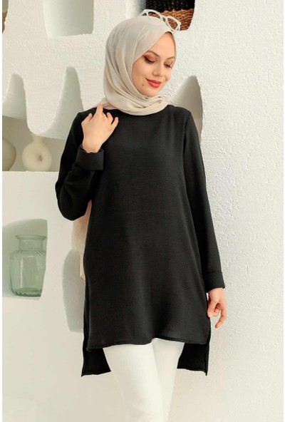 Neva Style - Siyah Tesettür Tunik 2146S