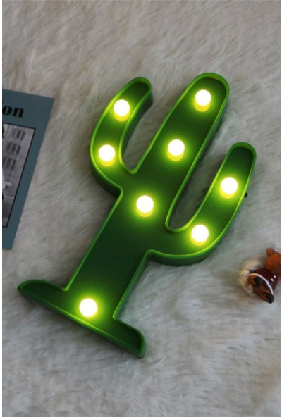 Mobee Kaktüs Tasarımlı LED Lamba Sevgiliye Hediyelik Dekoratif Kaktüs LED Lambader