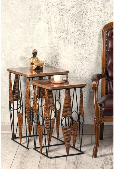 Hmydesign Verner Özel Tasarım 2'li Yan Sehpa