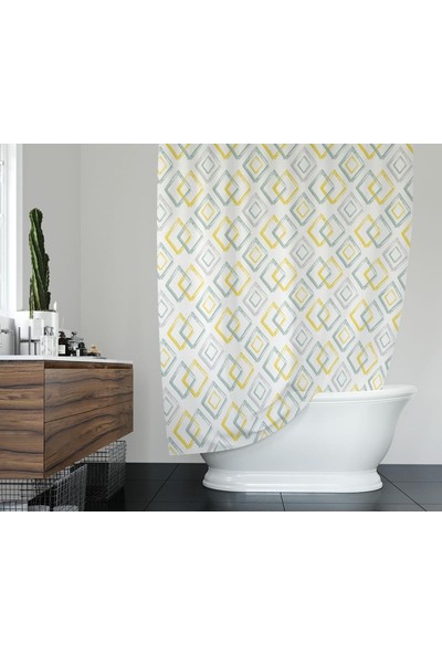 Zethome Günce Banyo Duş Perdesi 3589 Tek Kanat 1X180X200