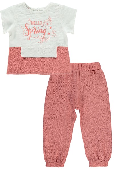 Civil Girls Kız Çocuk Takım 2-5 Yaş Pudra