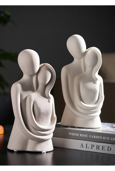 CM&HM Aynalı Home Soyut Kucaklaşmış Sevgili Aşıklar Çift Biblo Sevgili Çift