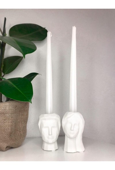 CM&HM Aynalı Home Blanj Couple 2'li Şamdan Mumluk