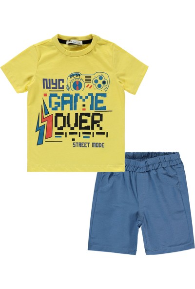 Civil Boys Erkek Çocuk Şortlu Takım 2-5 Yaş Sarı