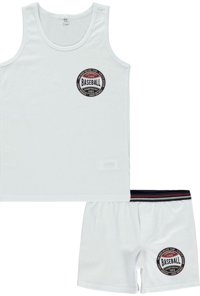 Civil Boys Erkek Çocuk Iç Çamaşırı Takımı 10-16 Yaş Beyaz
