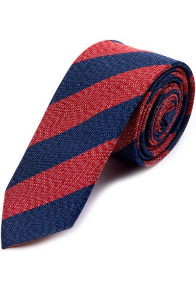 Hatemoğlu Bordo - Lacivert Desenli Kravat