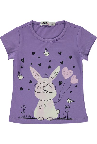 Civil Girls Kız Çocuk Tişört 2-5 Yaş Mor