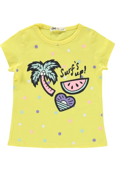 Civil Girls Kız Çocuk Tişört 2-5 Yaş Sarı