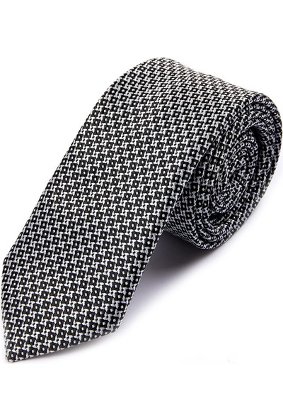 Hatemoğlu Siyah Desenli Kravat