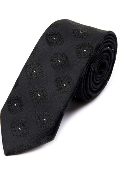 Hatemoğlu Siyah Desenli Kravat