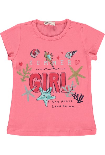 Civil Girls Kız Çocuk Tişört 2-5 Yaş Pembe