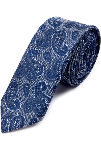 Hatemoğlu Lacivert Desenli Kravat