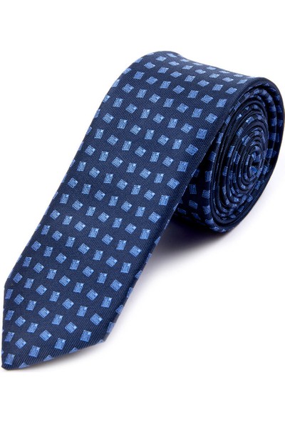 Hatemoğlu Lacivert Desenli Kravat