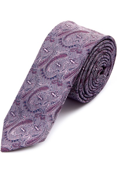 Hatemoğlu Lila Desenli Kravat