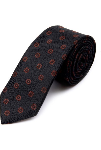 Hatemoğlu Siyah Desenli Kravat