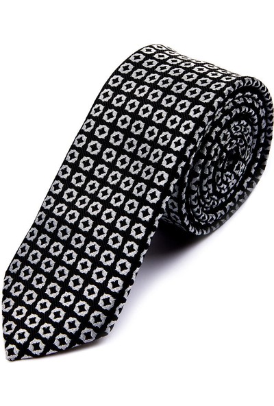 Hatemoğlu Siyah Desenli Kravat