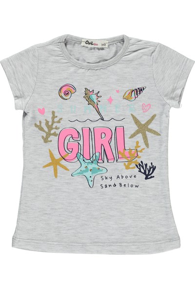Civil Girls Kız Çocuk Tişört 2-5 Yaş Karmelanj