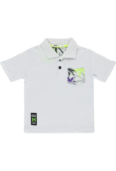 Civil Boys Erkek Çocuk Tişört 2-5 Yaş Beyaz
