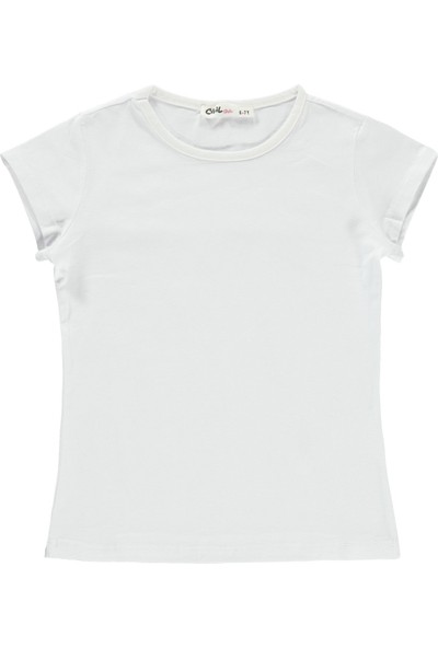 Civil Girls Kız Çocuk Tişört 6-9 Yaş Beyaz