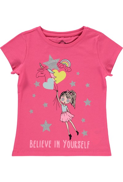 Civil Girls Kız Çocuk Tişört 2-5 Yaş Fuşya